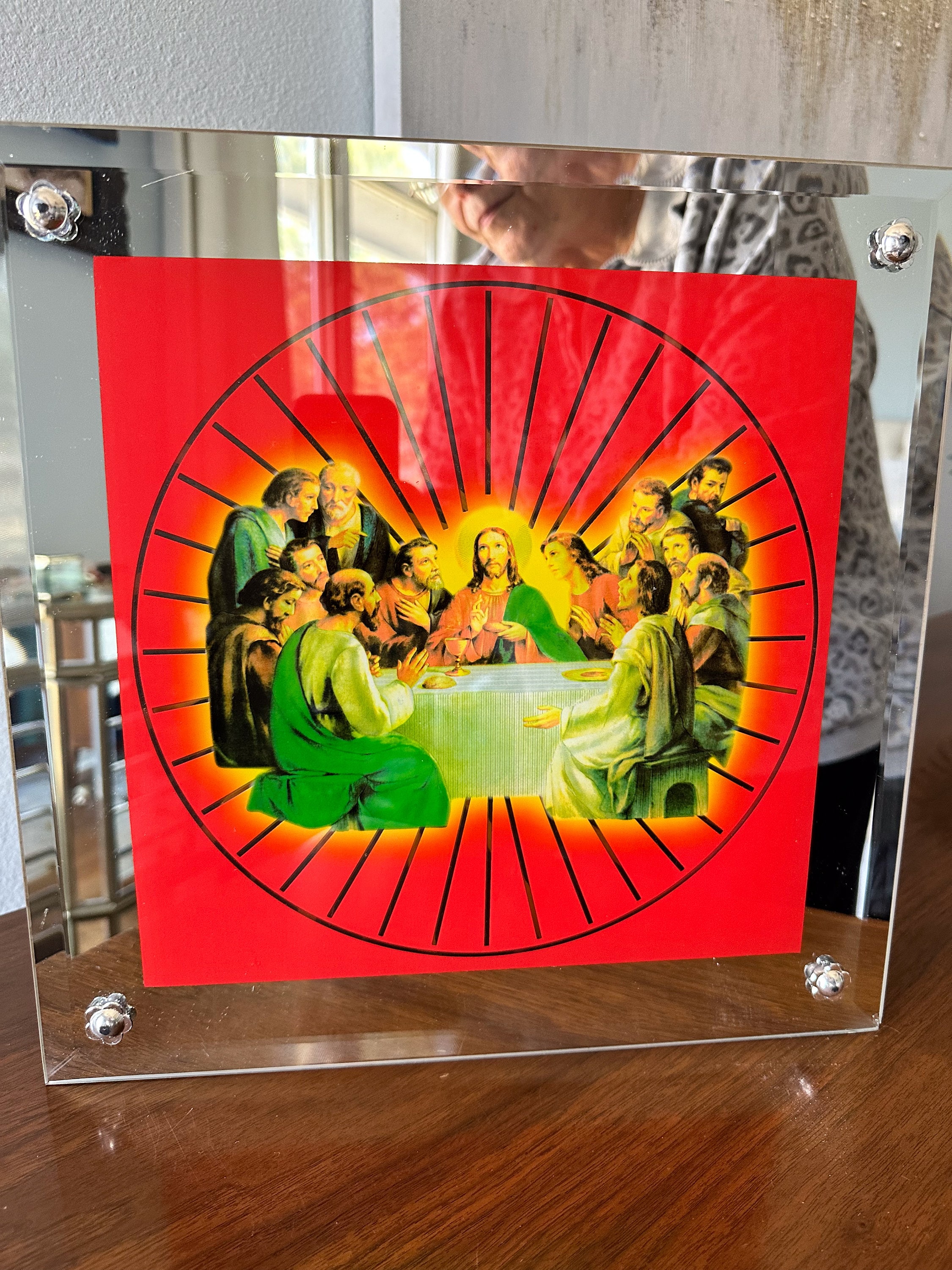 Vintage Jesus Last Supper Psychedelic Spinning Wall Lamp - Etsy