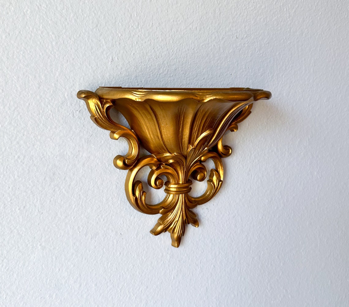 Vintage Matte Gold Wall Planter - Etsy
