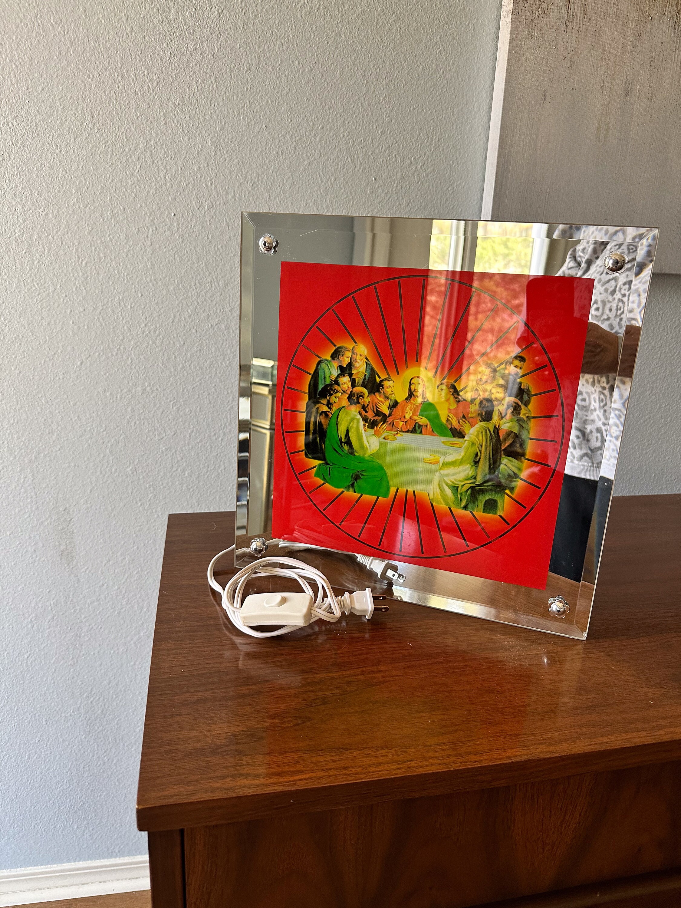 Vintage Jesus Last Supper Psychedelic Spinning Wall Lamp - Etsy