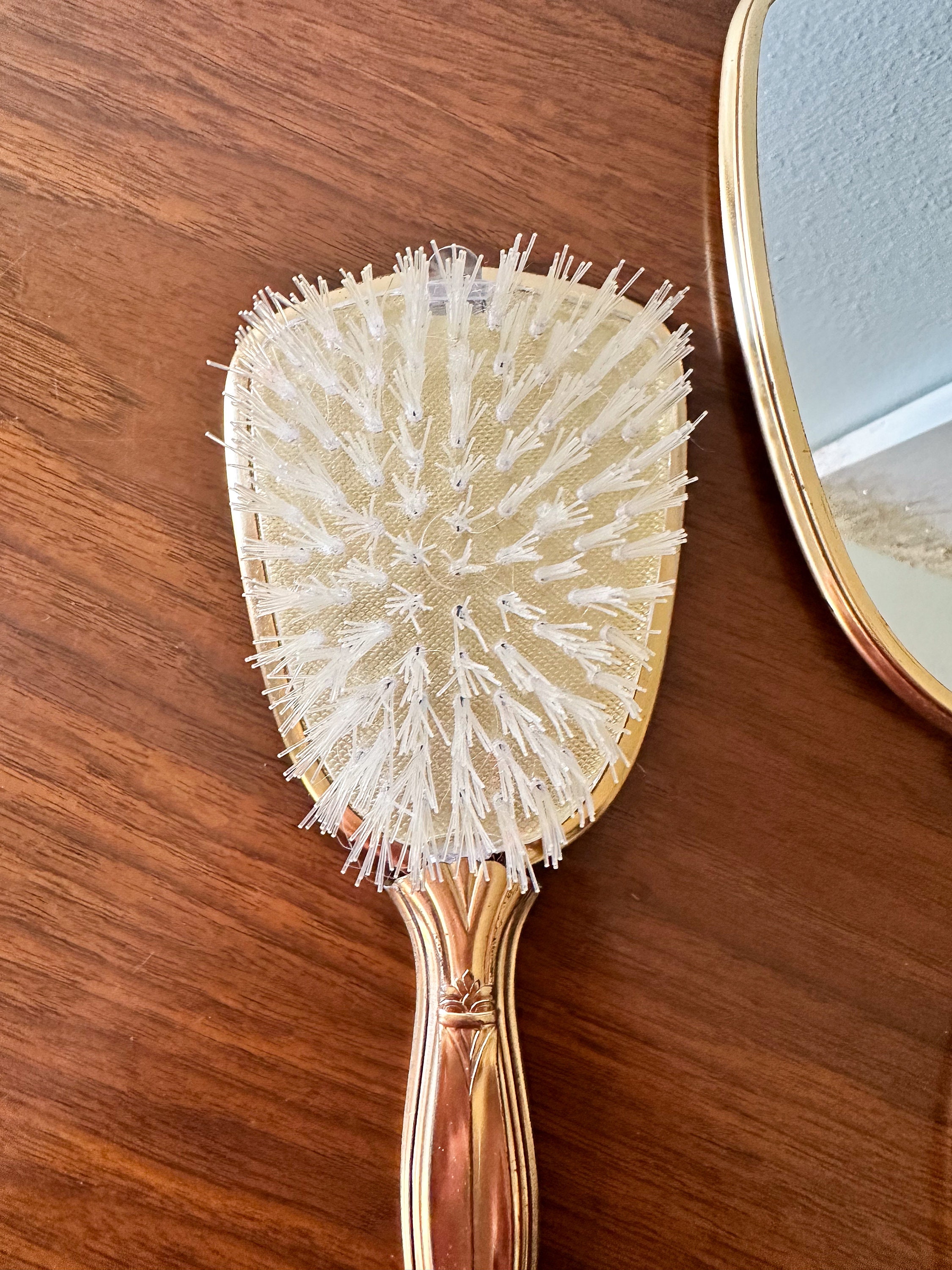 Vintage Gold and White Vanity Set - Etsy