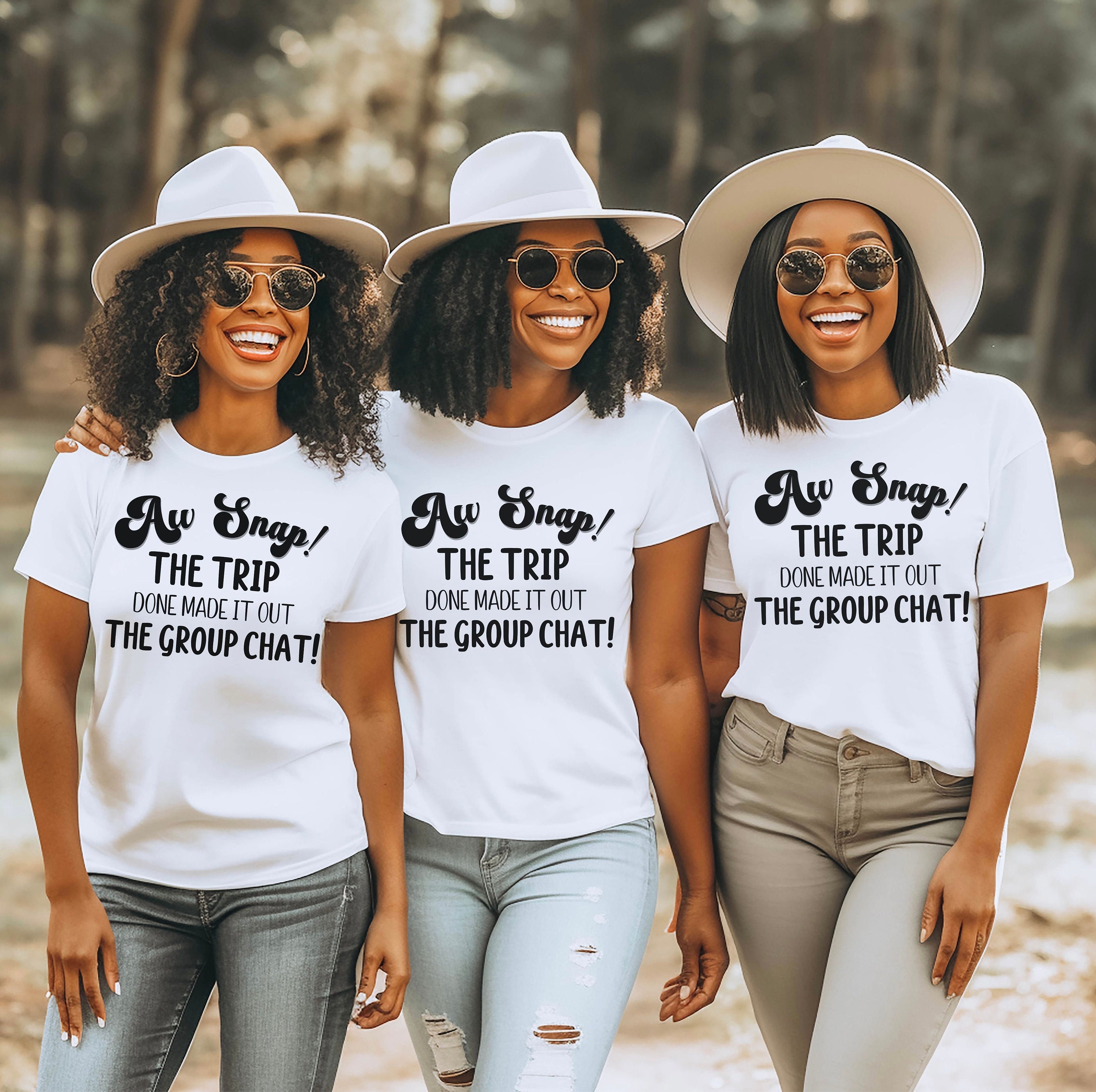 Made It Out the Group Chat Shirt, Girls Trip Shirt, Group Trip Shirt, Matching Vacation Shirts ...
