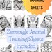 Zentangle Animal Coloring Book: Zendoodle Art Pattern Templates ...