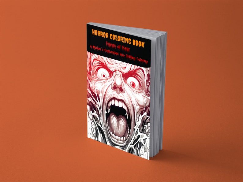 Halloween Gift Horror Coloring Book: Faces of Fear | Spooky Season ...