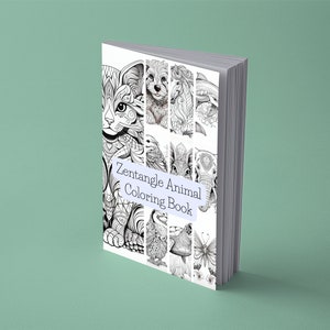 Zentangle Animal Coloring Book: Zendoodle Art Pattern Templates ...