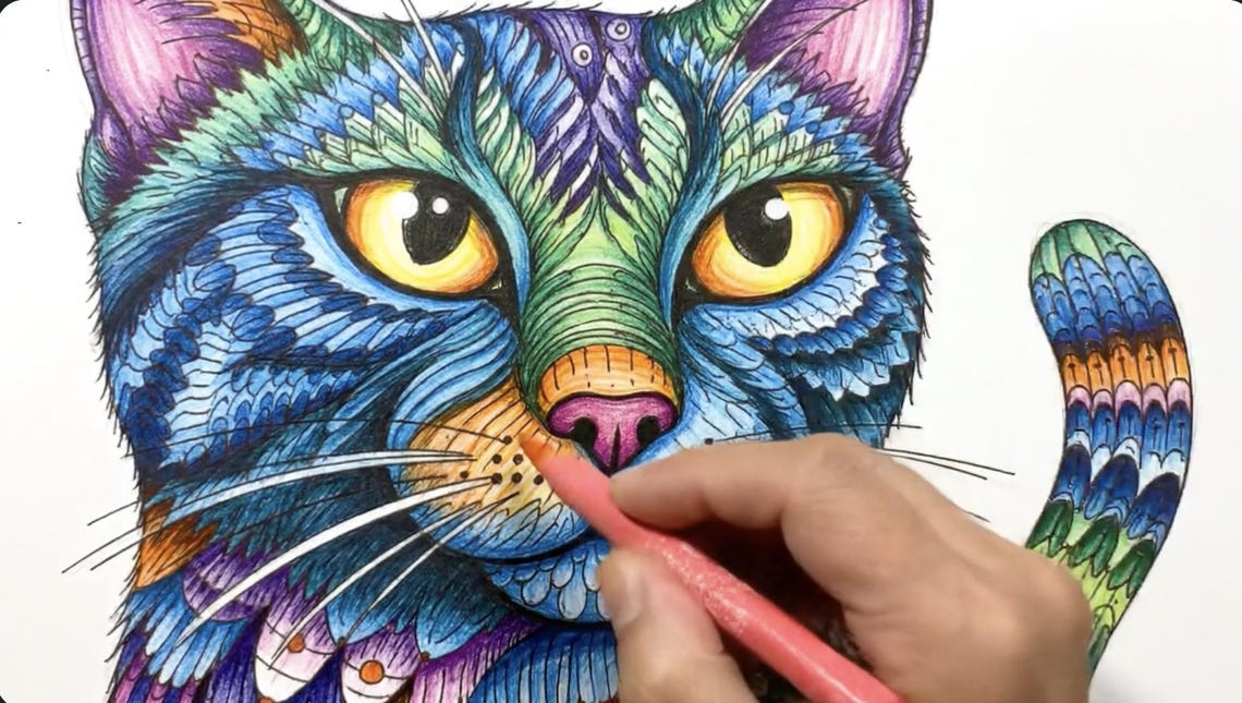 Zentangle Animal Coloring Book: Zendoodle Art Pattern Templates ...
