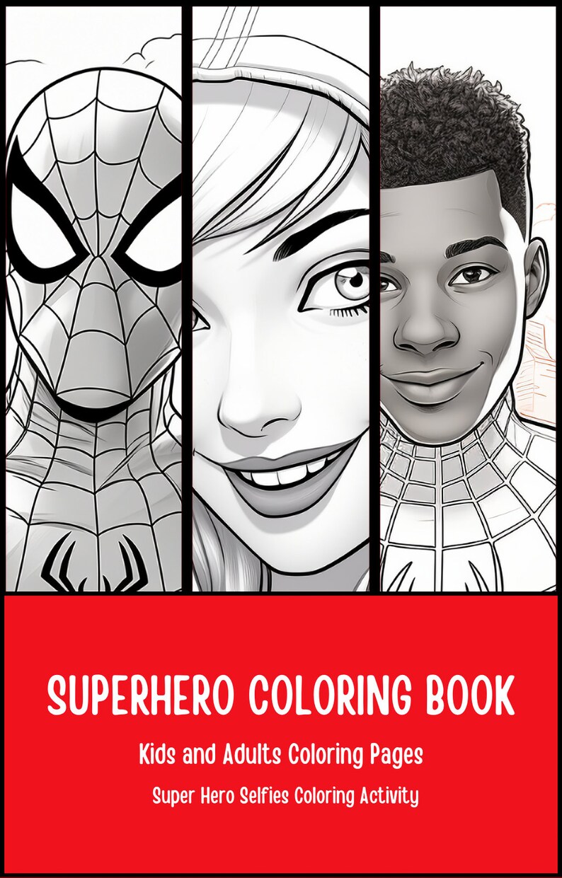 Superhero Coloring Book - Spider-man, Avengers (printable Pages) - Etsy