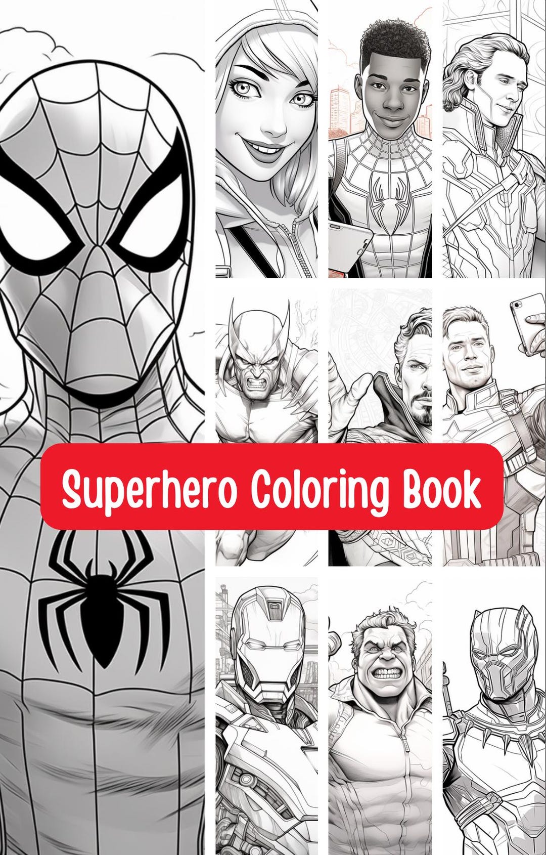 Superhero Coloring Book - Spider-man, Avengers (printable Pages) - Etsy