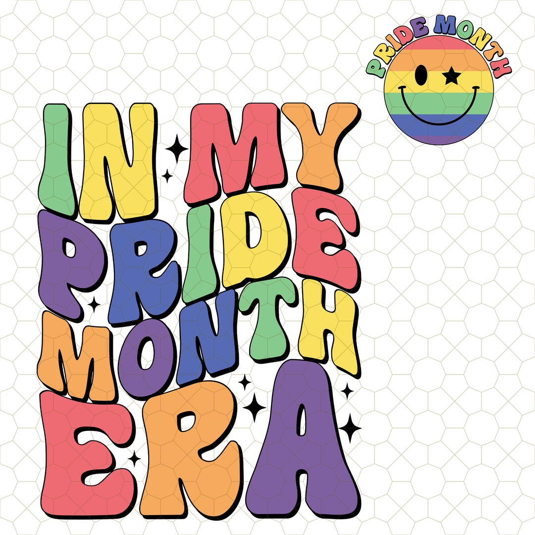 In My Pride Month Era Png, LGBTQ Pride Month Png, Retro Rainbow Pride ...