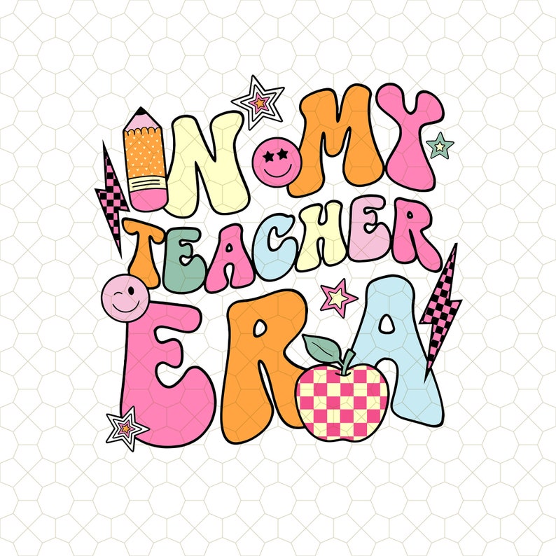 In My Teaching Era Best Teacher Appreciation Retro Groovy PNG - Etsy