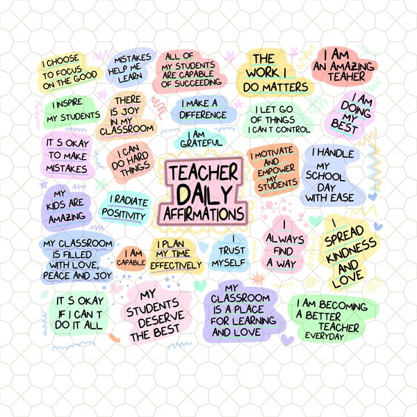 Teacher Affirmations - Etsy