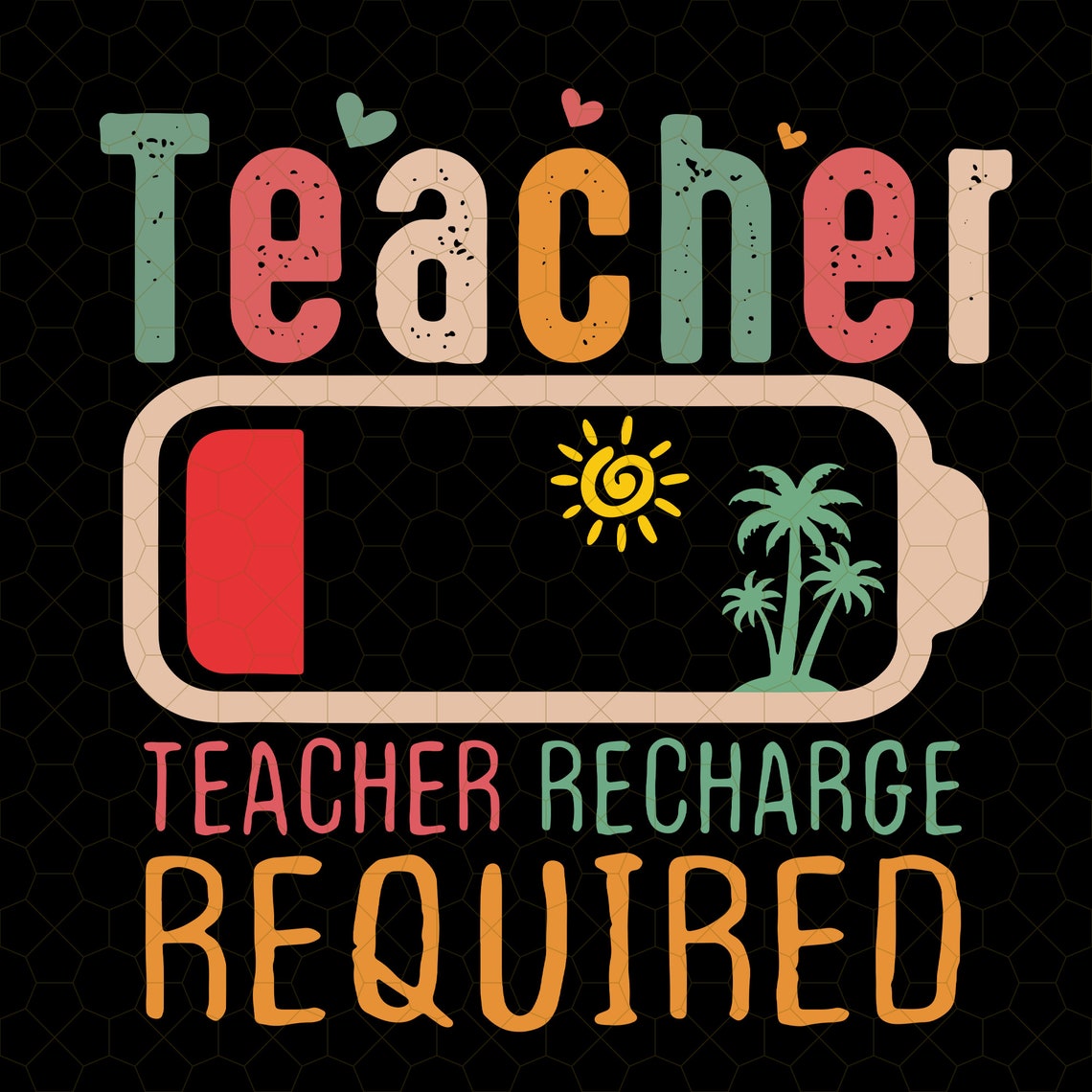 Teacher Recharge Required Png, Funny Teacher Summer Png, Gift for ...