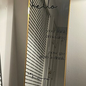 Custom Mirror Decal - Etsy