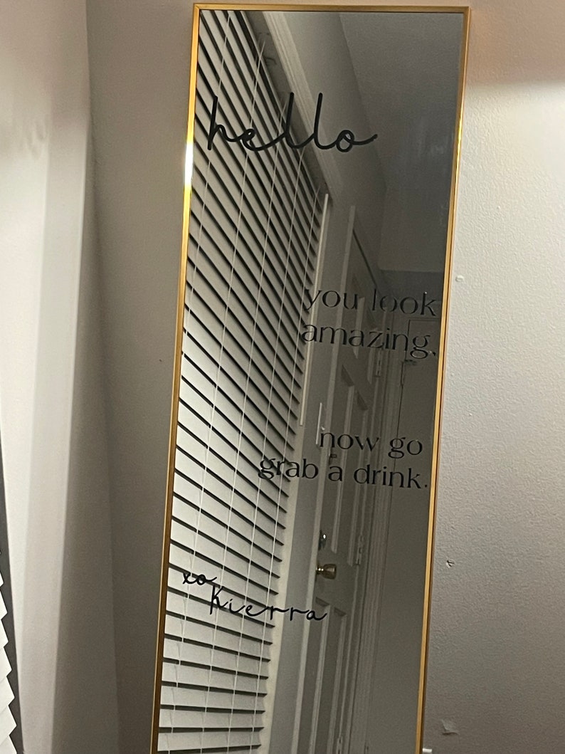 Custom Mirror Decal - Etsy