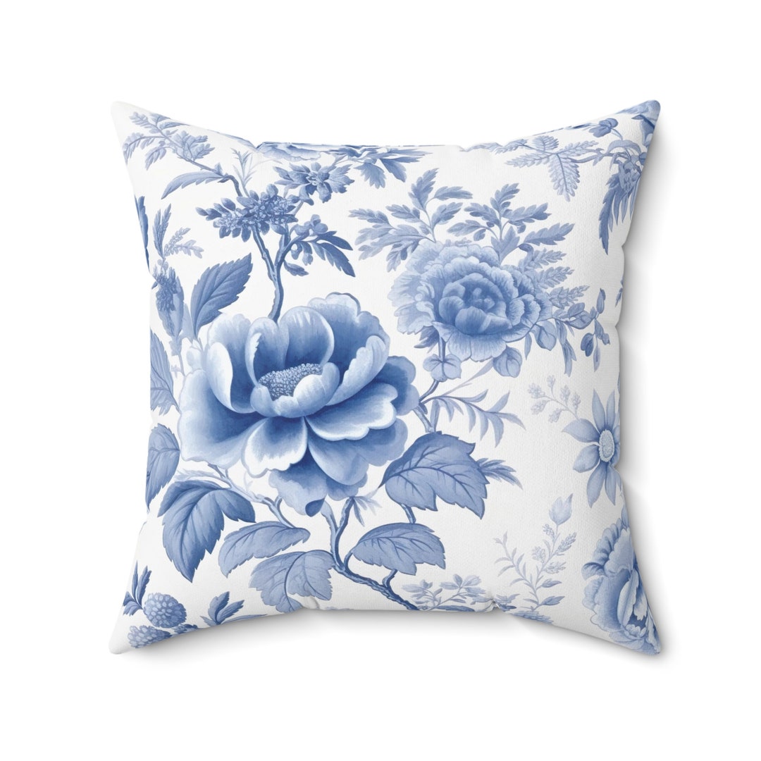 Chinoiserie Decor, Spring Toile Decor, Shabby Chic Pillow, Country Chic ...