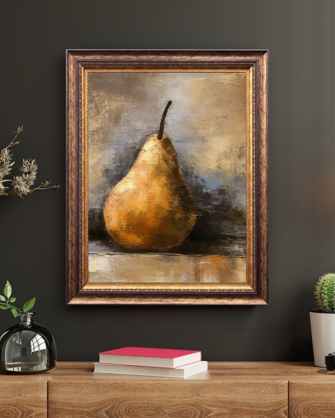 Pear Vintage Style Fall Art Print, Pears, Oil Painting Style, Fruit ...