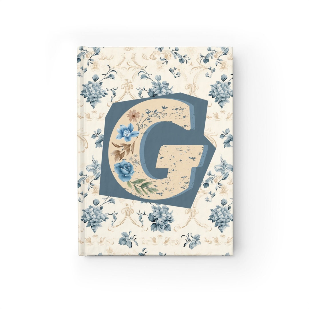 Initial Journal, Friendship Gift, Letter G, Notebook, Stationary ...