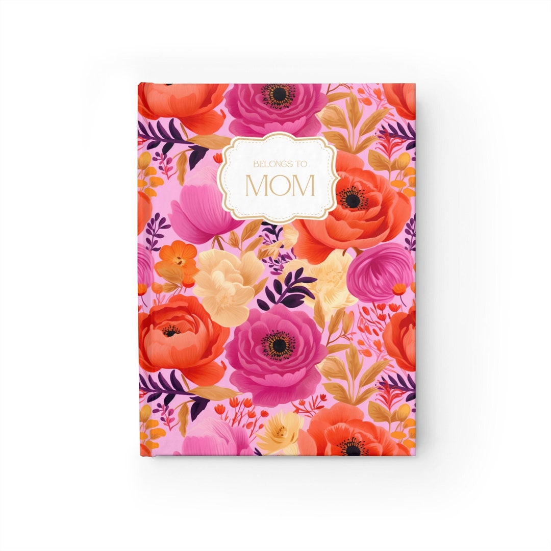 Flower Print Journal, Mothers Day Gift, Floral, Spring Notebook, for ...