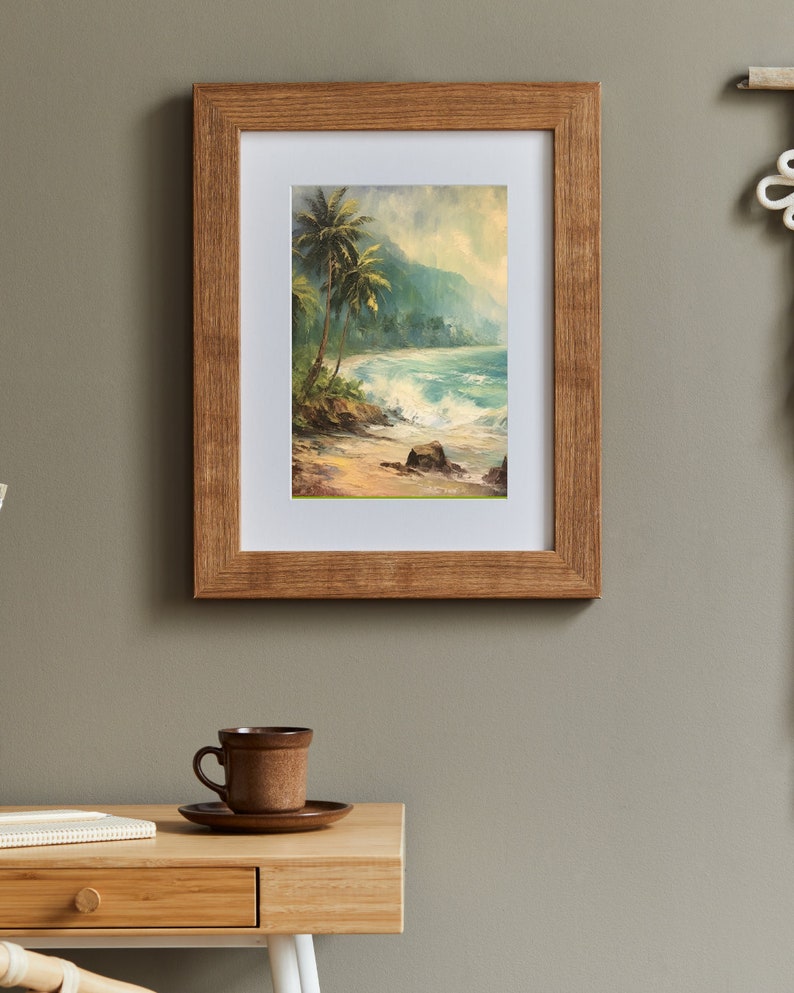 Vintage Style Hawaiian Beach Art Print - Etsy