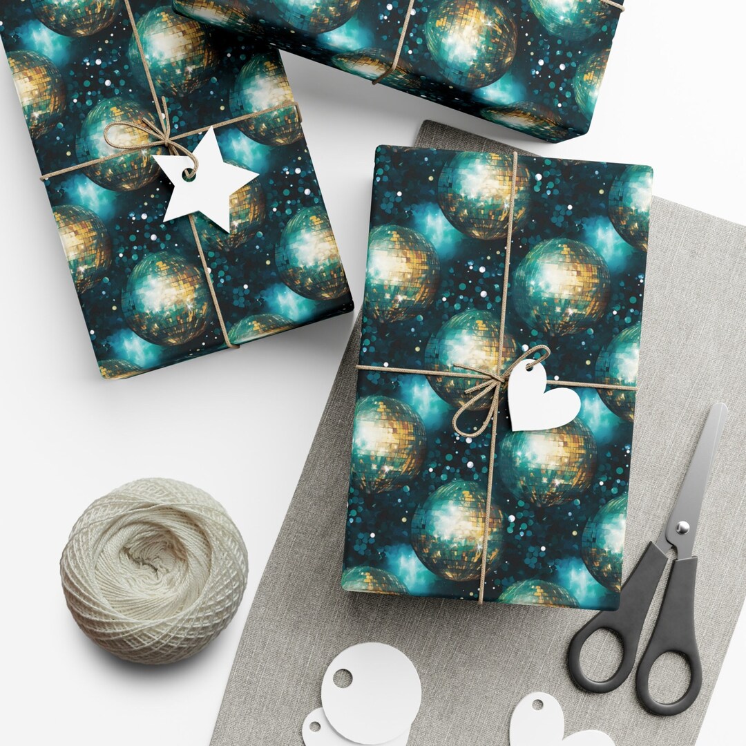 Groovy Disco Ball Gift Wrapping Paper, Colorful, Disco, Bohemian, Boho ...