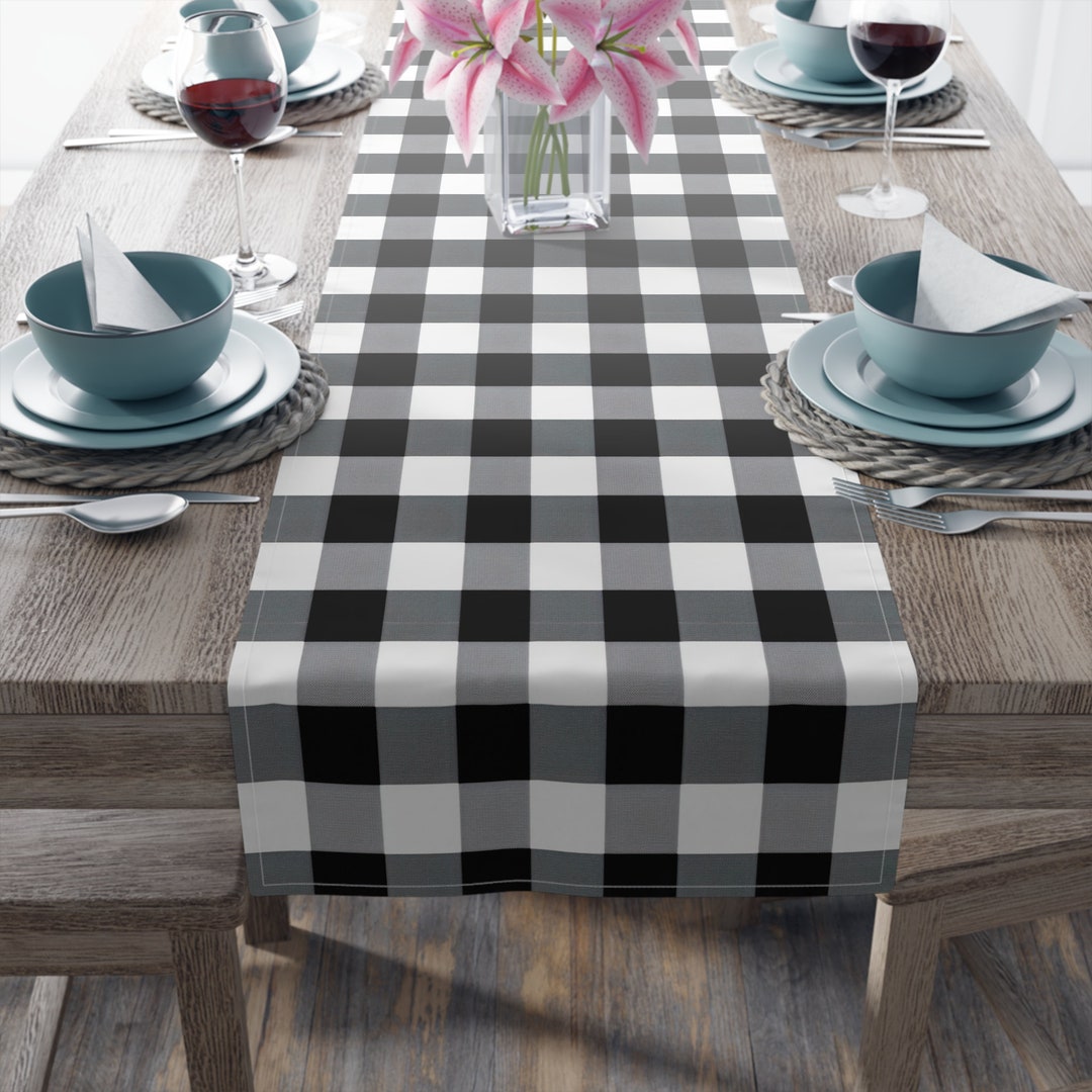 Gingham Table Runner, Gingham Decor, Cottagecore Table Runner ...