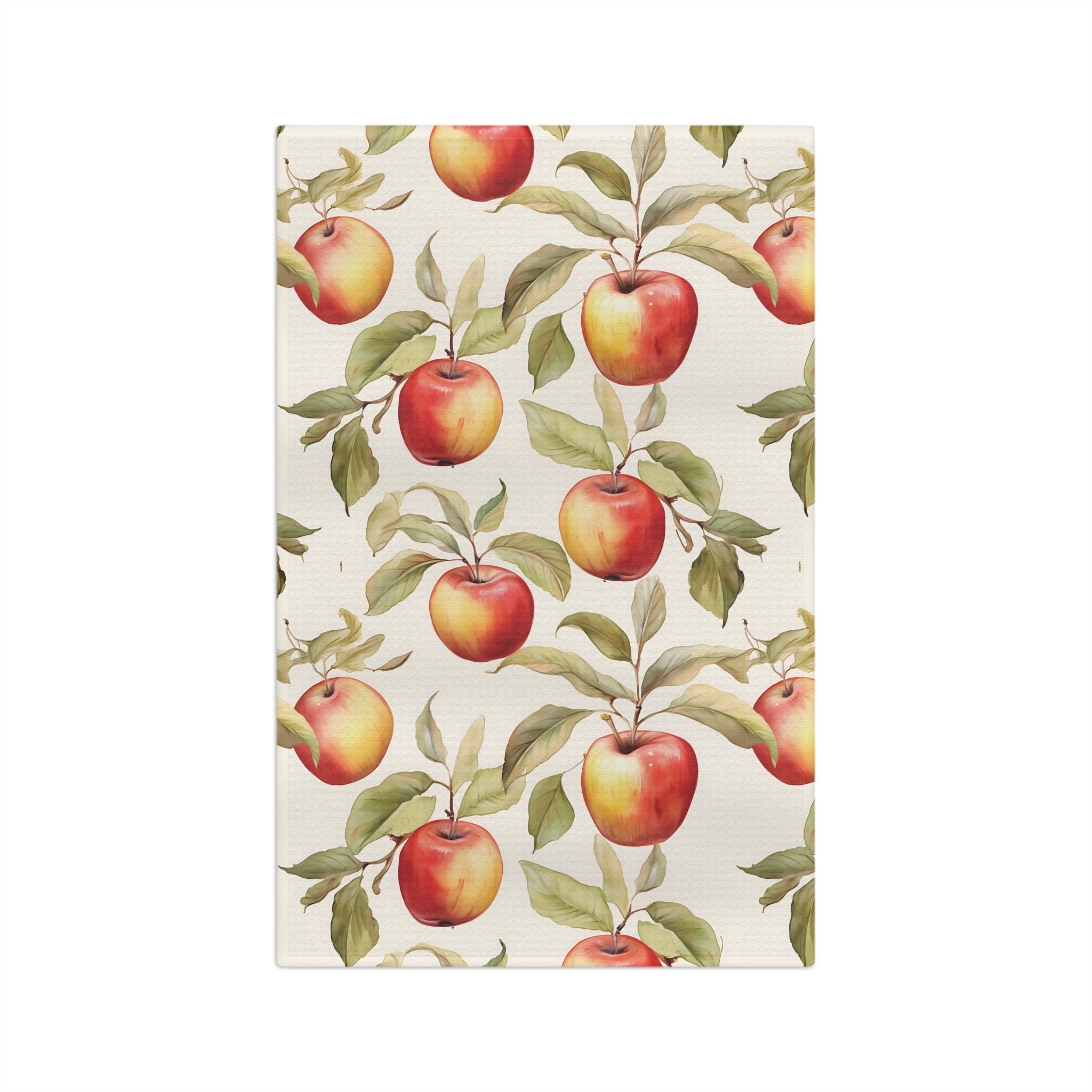 Apple Print Kitchen Towel, Fall Kitchen Dish Towel, Fall Decor, Apple ...