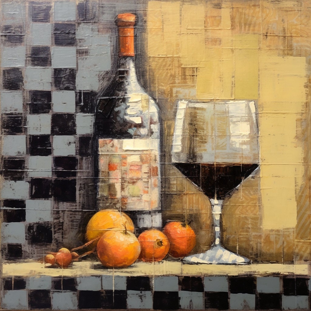 Wine Glass Still Life Art Print Oil Painting Wall Art - Etsy