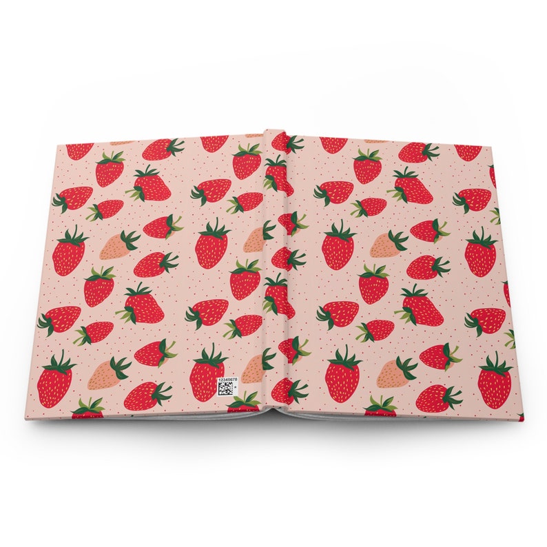 Strawberry Print Hardcover Notebook, Strawberries, Fruit, Cute ...