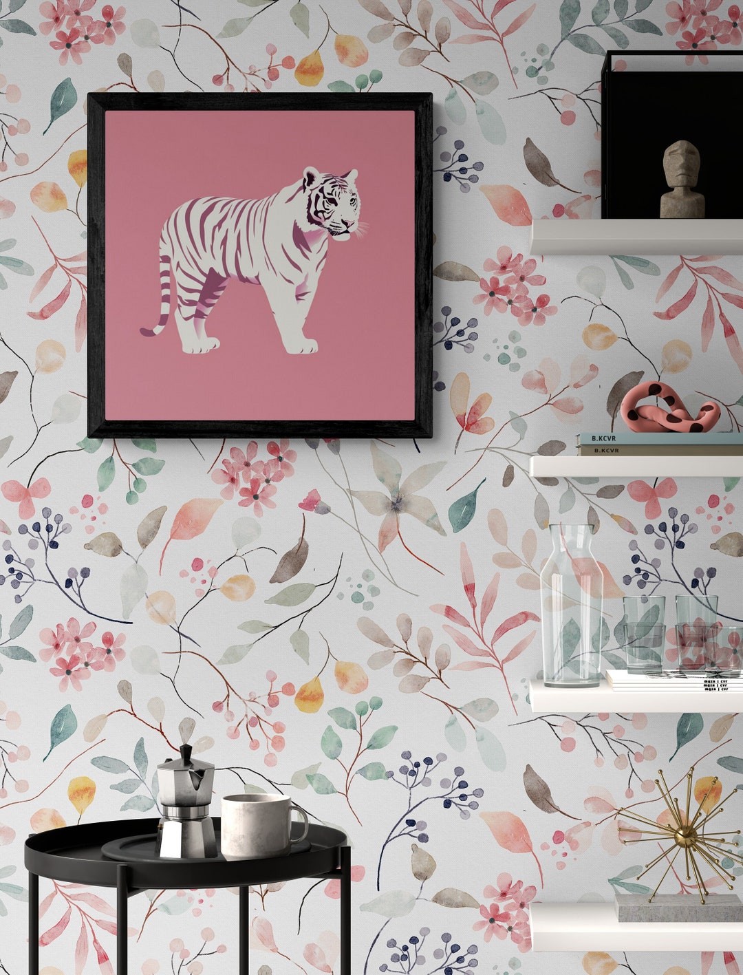 Pastel Tiger Art Print, Colorful Art Print, Funky Art Print, Birthday ...