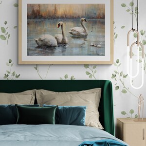 Swan Decor, Swan Art Print, Vintage Swan Art, Victorian Wall Art - Etsy