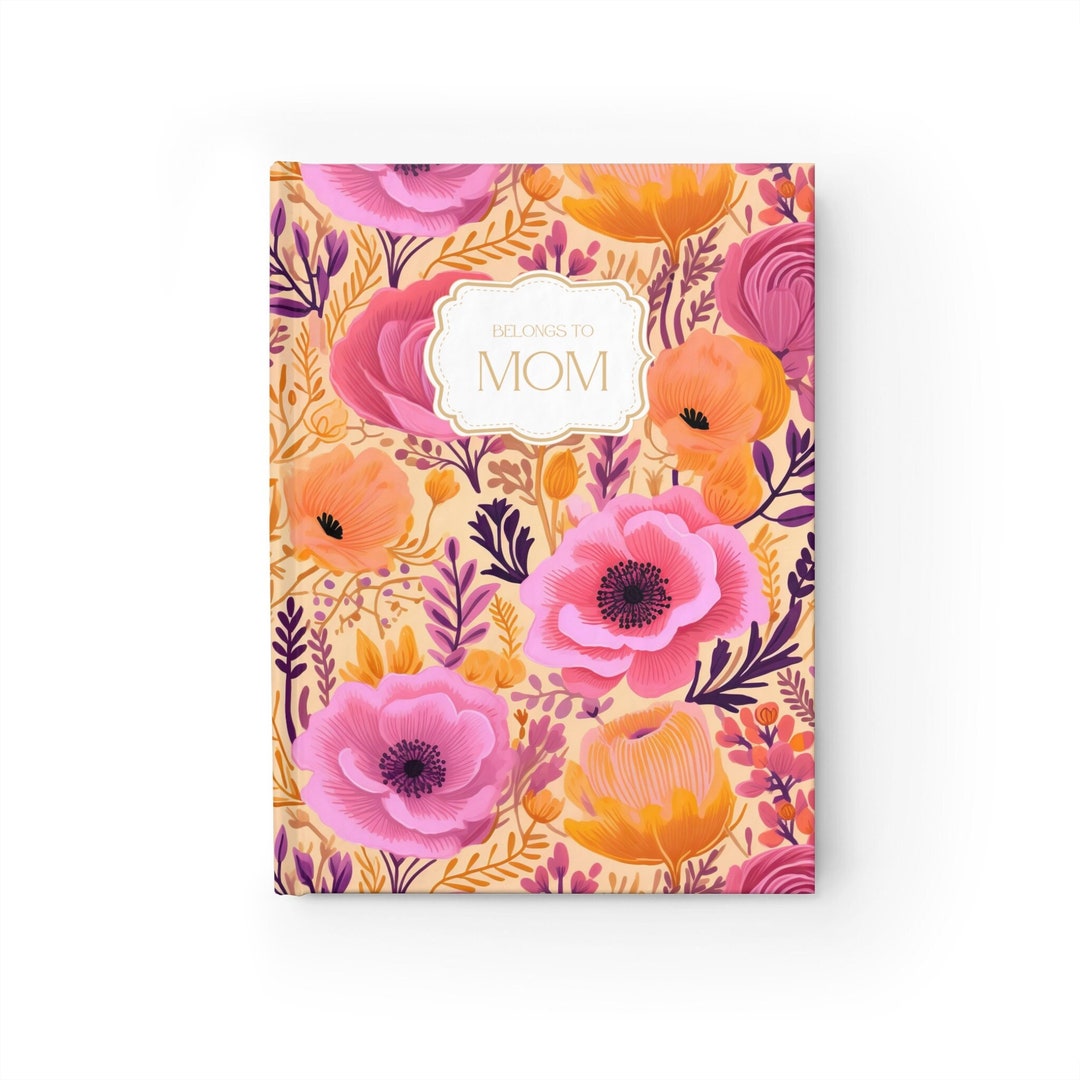 Flower Print Journal, Mothers Day Gift, Floral, Spring Notebook, for ...