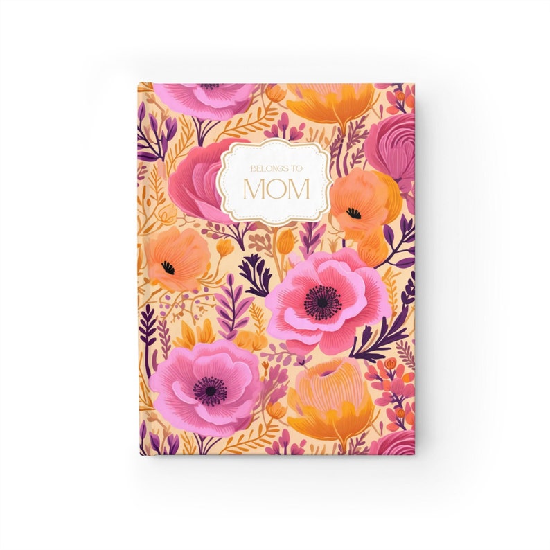 Flower Print Journal, Mothers Day Gift, Floral, Spring Notebook, for ...