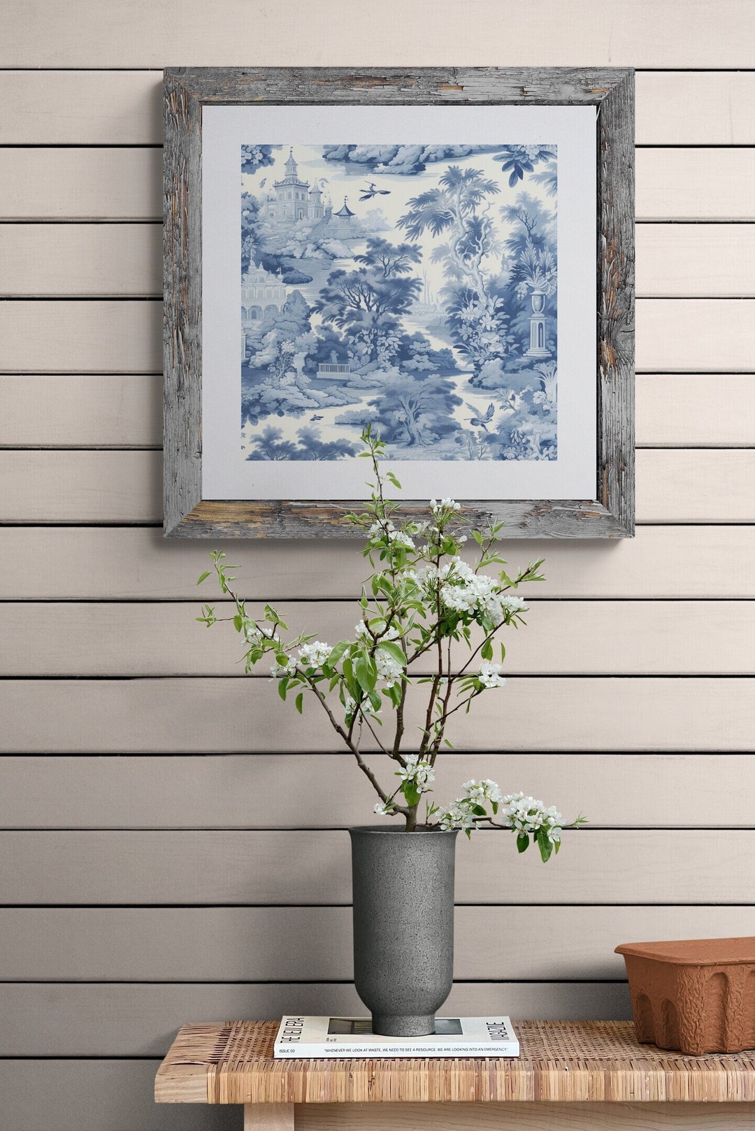 Toile, Toile Art, Chinoiserie, Cottage Core, Cottage Core Decor - Etsy