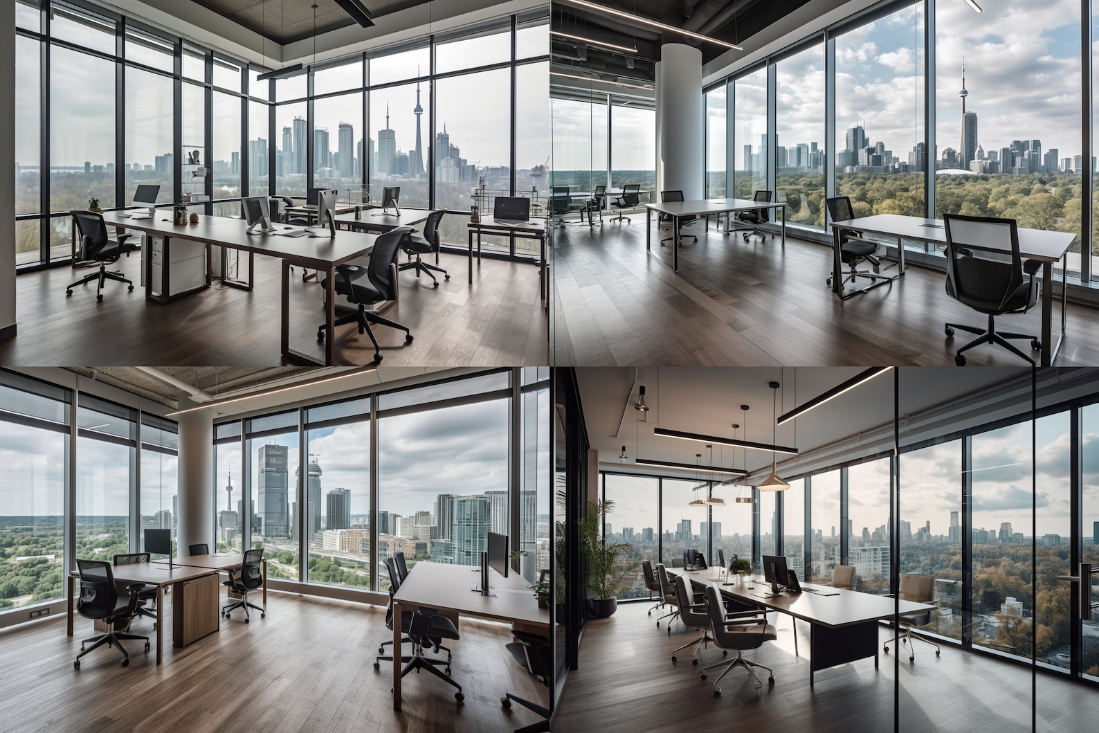 Sleek Modern Office Zoom Backgrounds set of 4 - Etsy