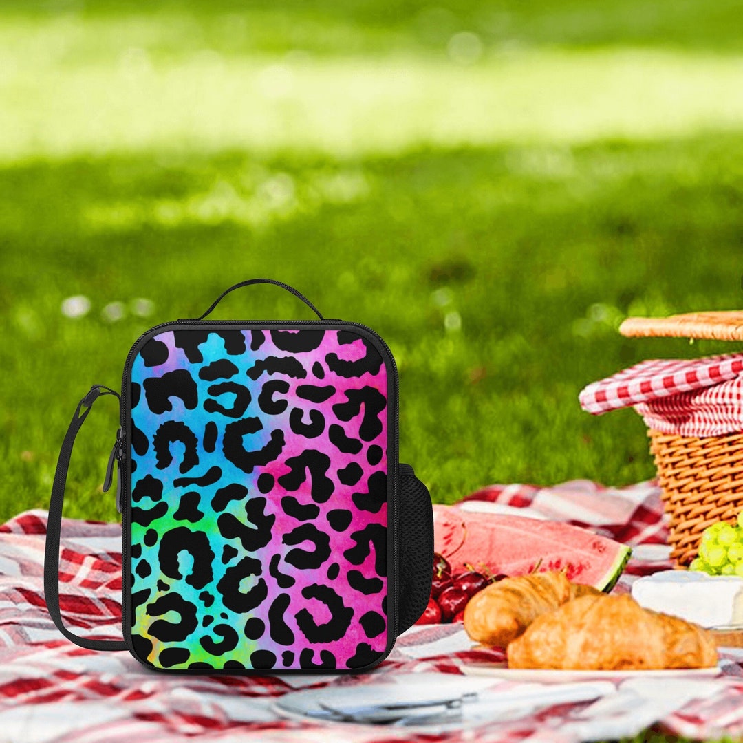Rainbow Leopard Lunch Box for Work Lunch Cute Cheetah Print School ...