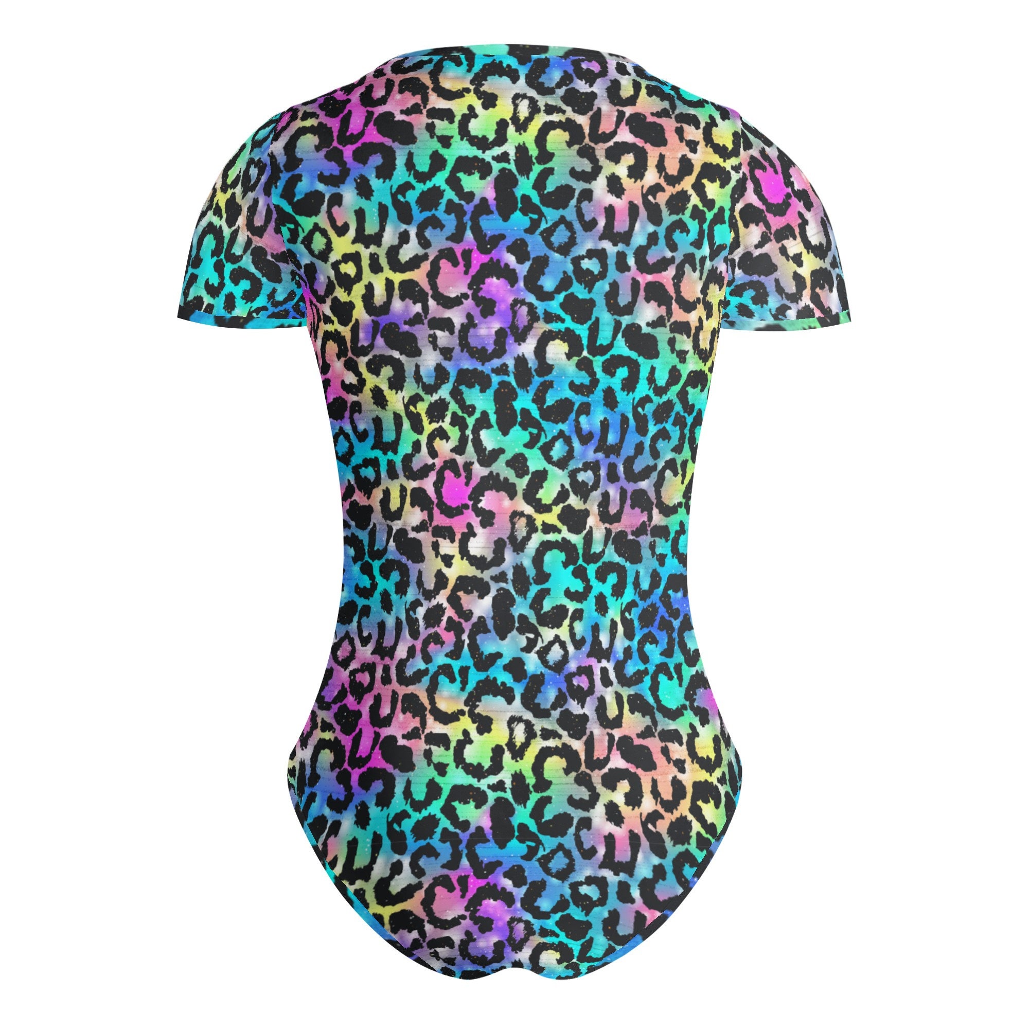 Rainbow Leopard Swimsuit Women's One Piece Bathing Suit Cute Leopard ...