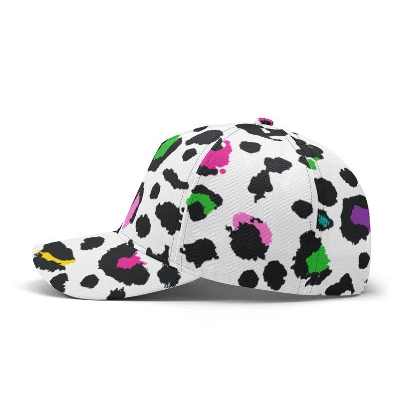 Confetti Leopard Print Hat for Women Cute Neon Rainbow Cheetah Print ...