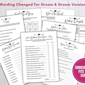 Unique Wedding Reception Games Bundle for Memorable Weddings ...