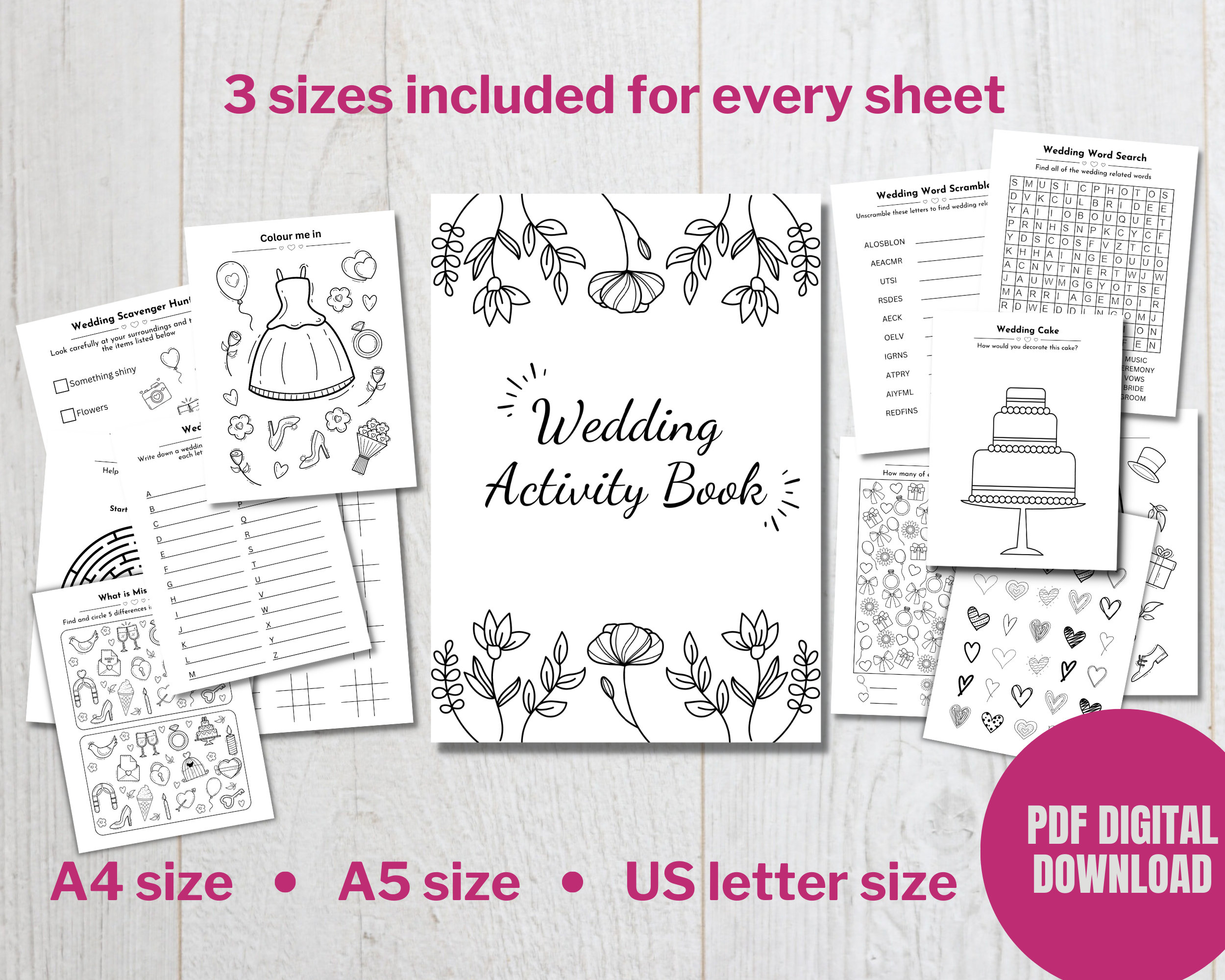 Kids' Activity Book for Wedding: A Fun Way to Keep Young - Etsy UK