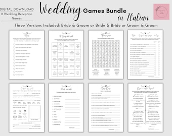 Unique Wedding Reception Games Bundle for Memorable Weddings ...
