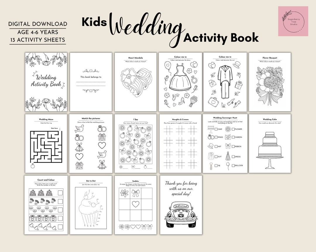 Kids' Activity Book for Wedding: A Fun Way to Keep Young Guests Engaged ...