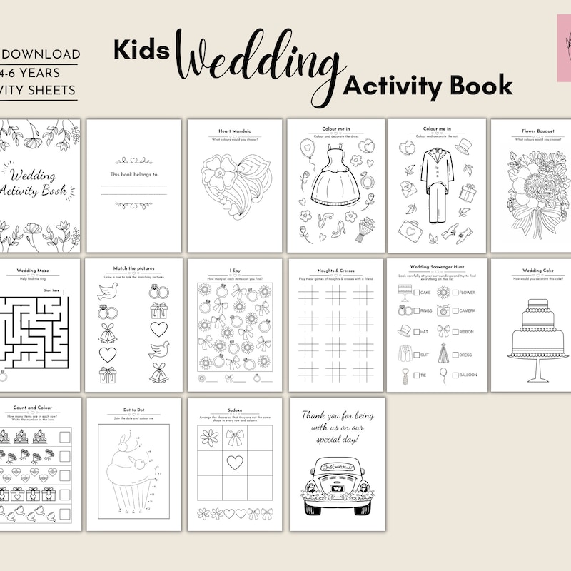 Wedding Activity Book - Etsy UK