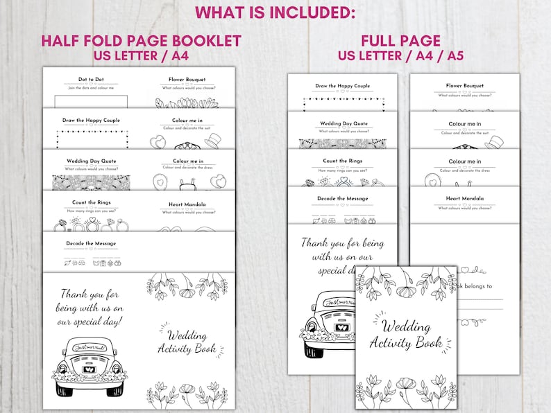 Wedding Activity Bundle for Kids | Printable Games & Activity Pages ...