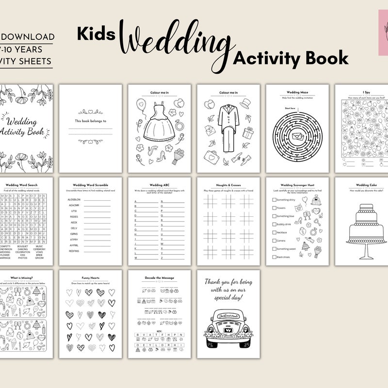 Kids Wedding Activity Kit - Etsy