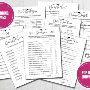 Unique Wedding Reception Games Bundle for Memorable Weddings - Etsy UK