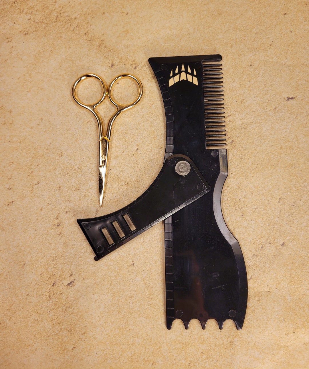 Baron's Adjustable Beard Shaping Tool With Trimming Scissors - Etsy