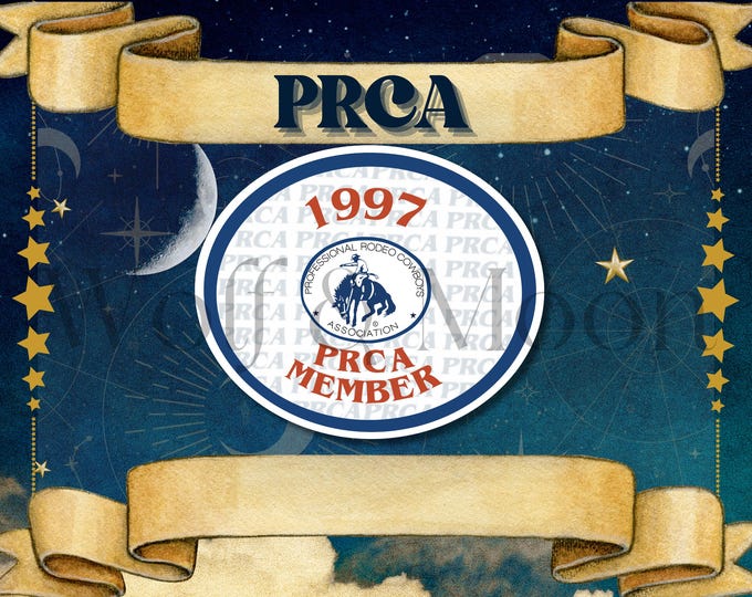 PRCA Pro Rodeo Oval Sticker/decal - Etsy
