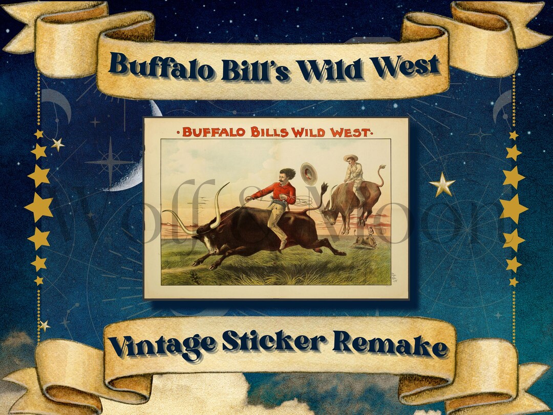 Vintage Buffalo Bill Vinyl Sticker Remake - Etsy
