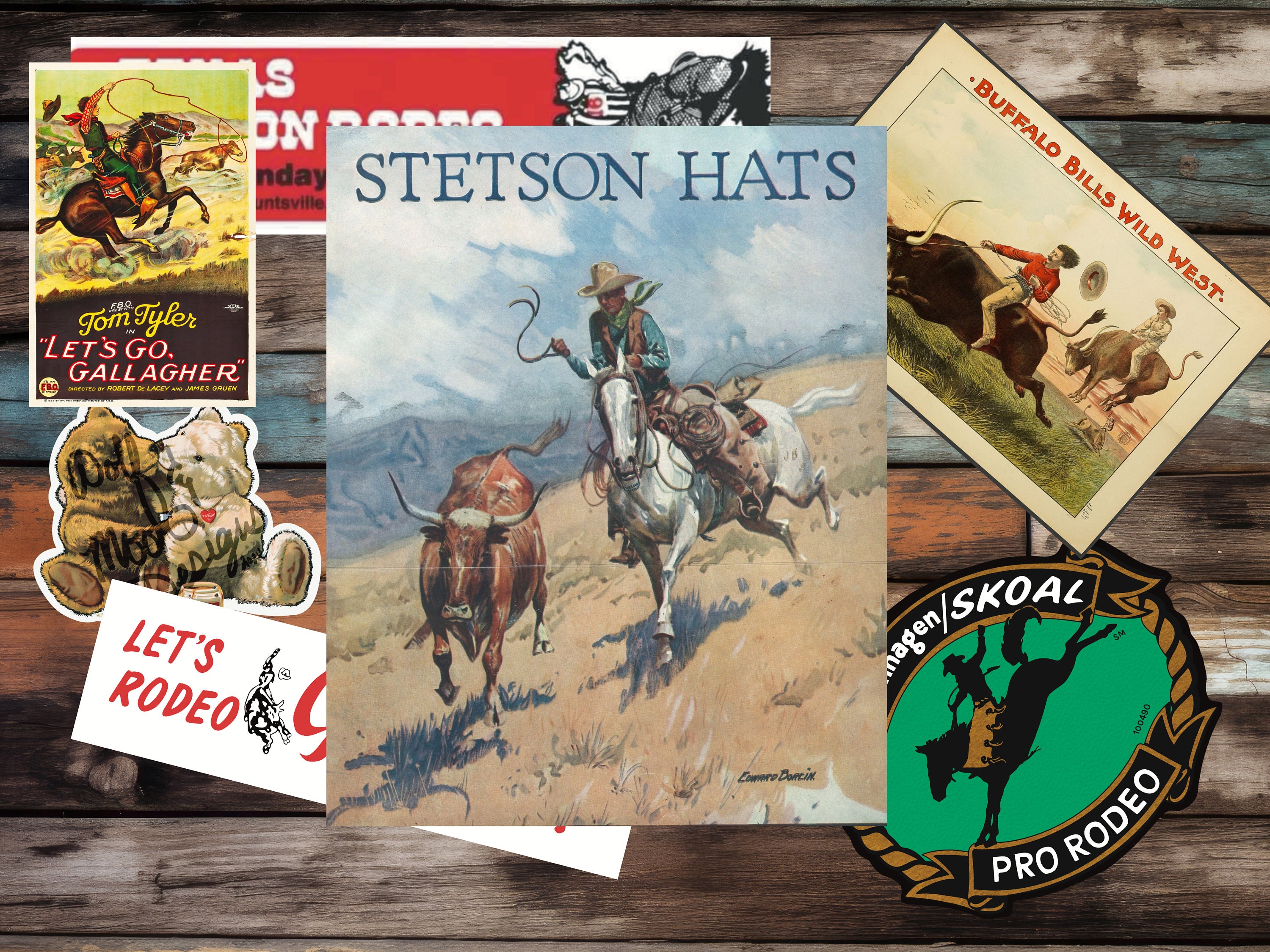 Vintage Stetson Hat Poster Vinyl Sticker Remake - Etsy