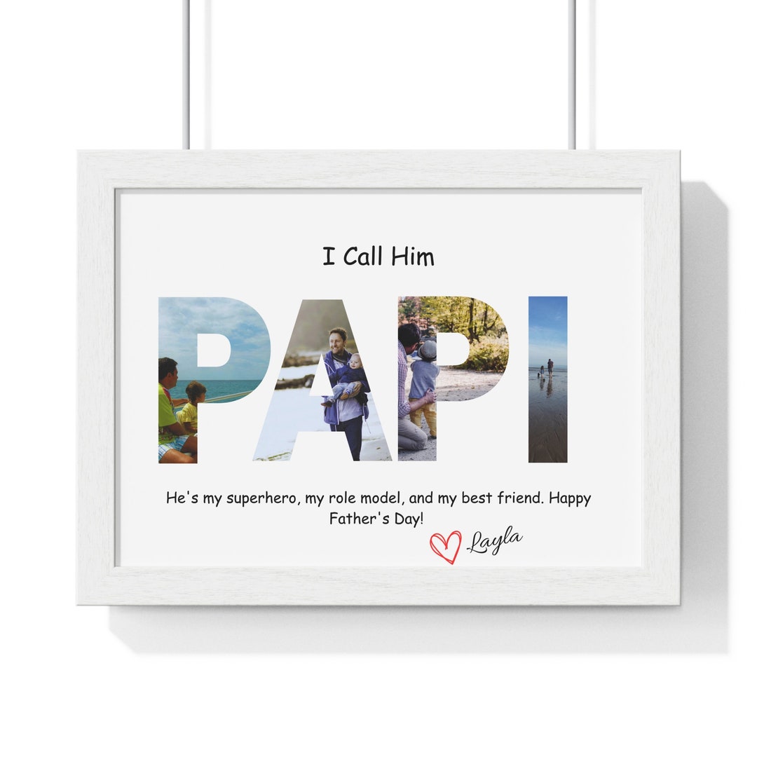 Custom Papi Photo Collage, Customized Father's Gift for Dad ...