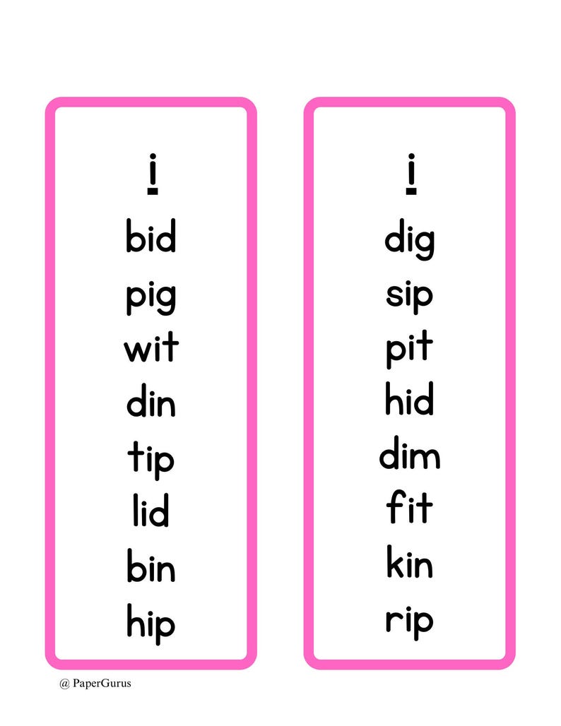 D15_montessori-inspired CVC Word Lists | Phonetic Learning | Digital ...